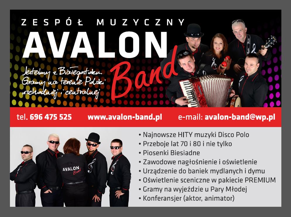 Zespół muzyczny AVALON BAND - Zespoły weselne Białystok